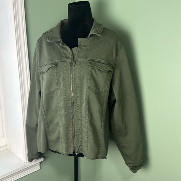 Denim&Co | Jackets & Coats | Dco Olive Green Denim Jacket Xl | Poshmark